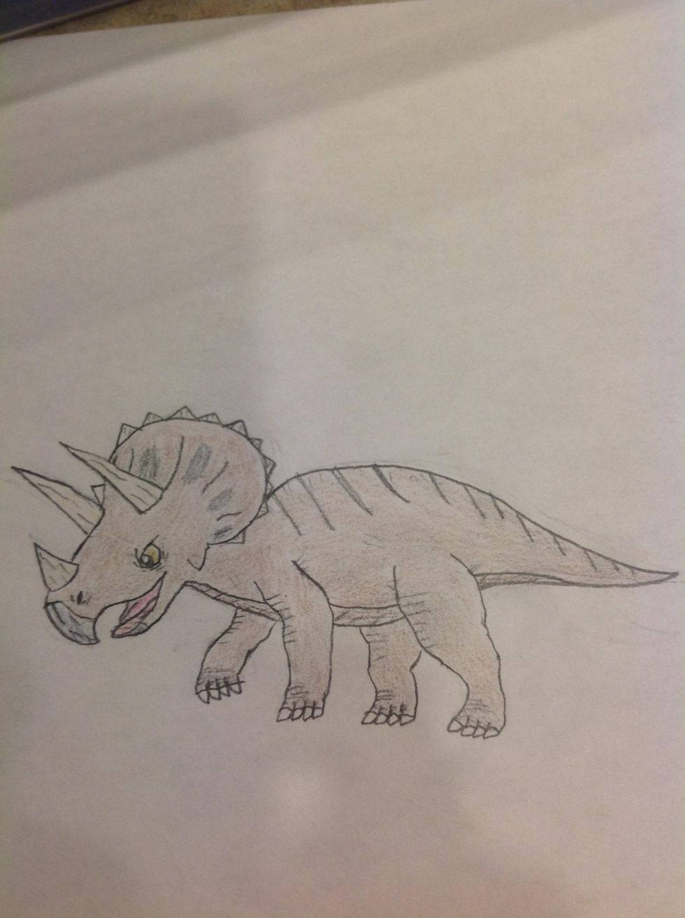 How to draw a triceratops - B+C Guides