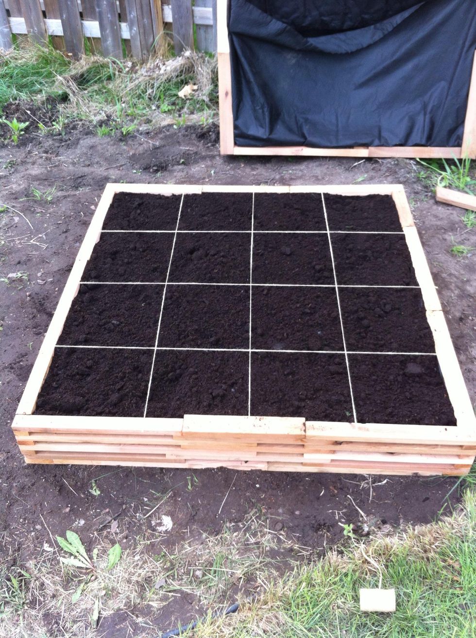 How to make a square foot gardening box - B+C Guides