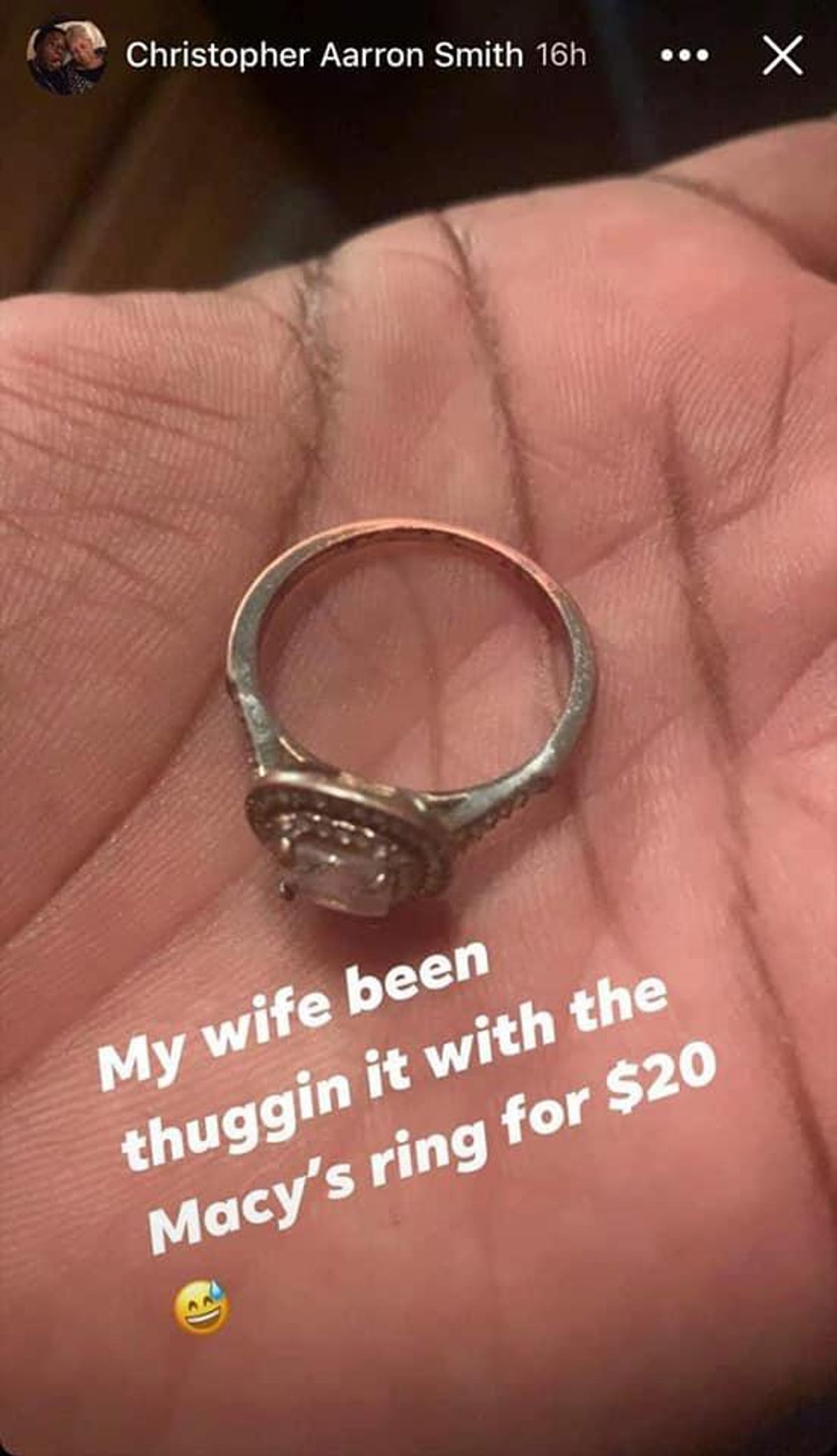 "My wife been thuggin it with the Macy's ring for $20" - xoNecole