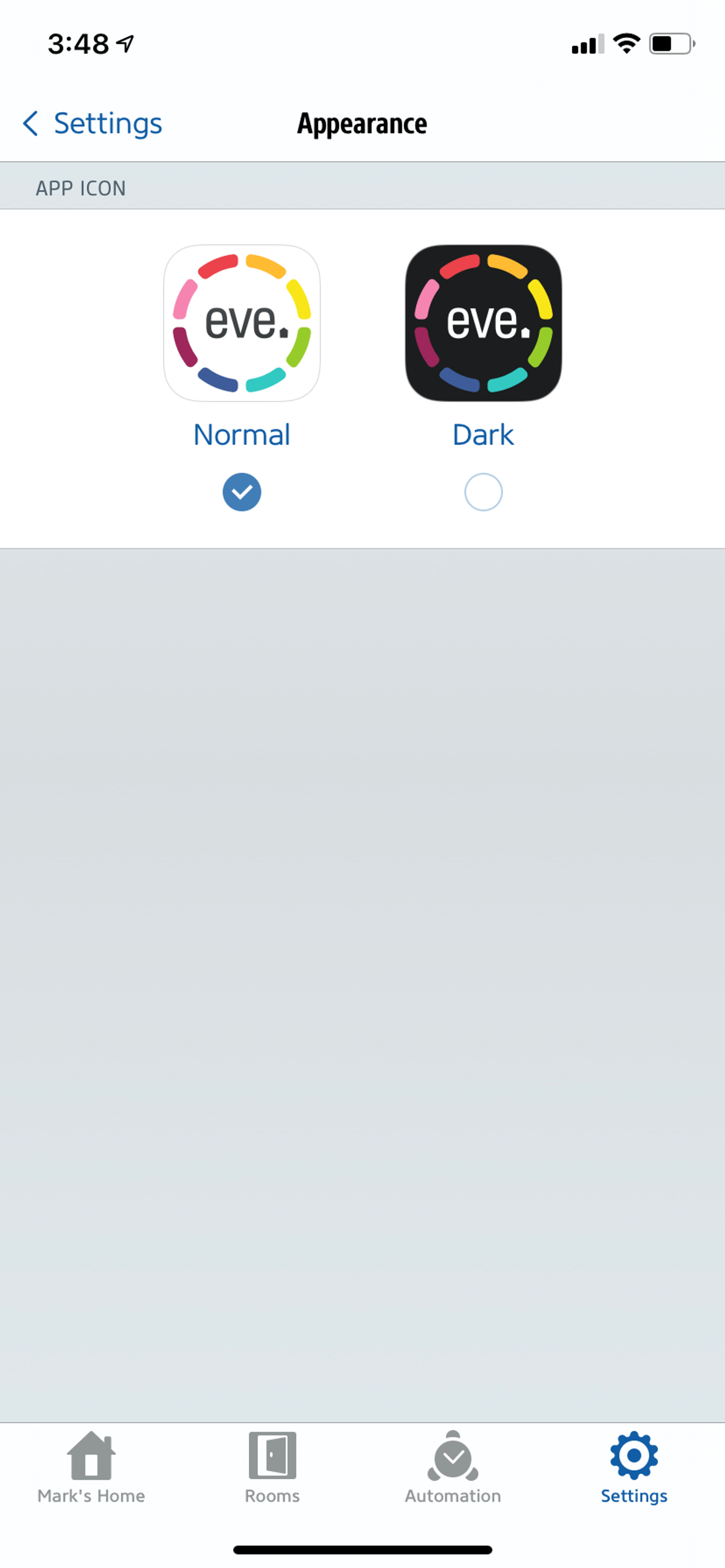 Eve Home App - Set App Icon - Gearbrain