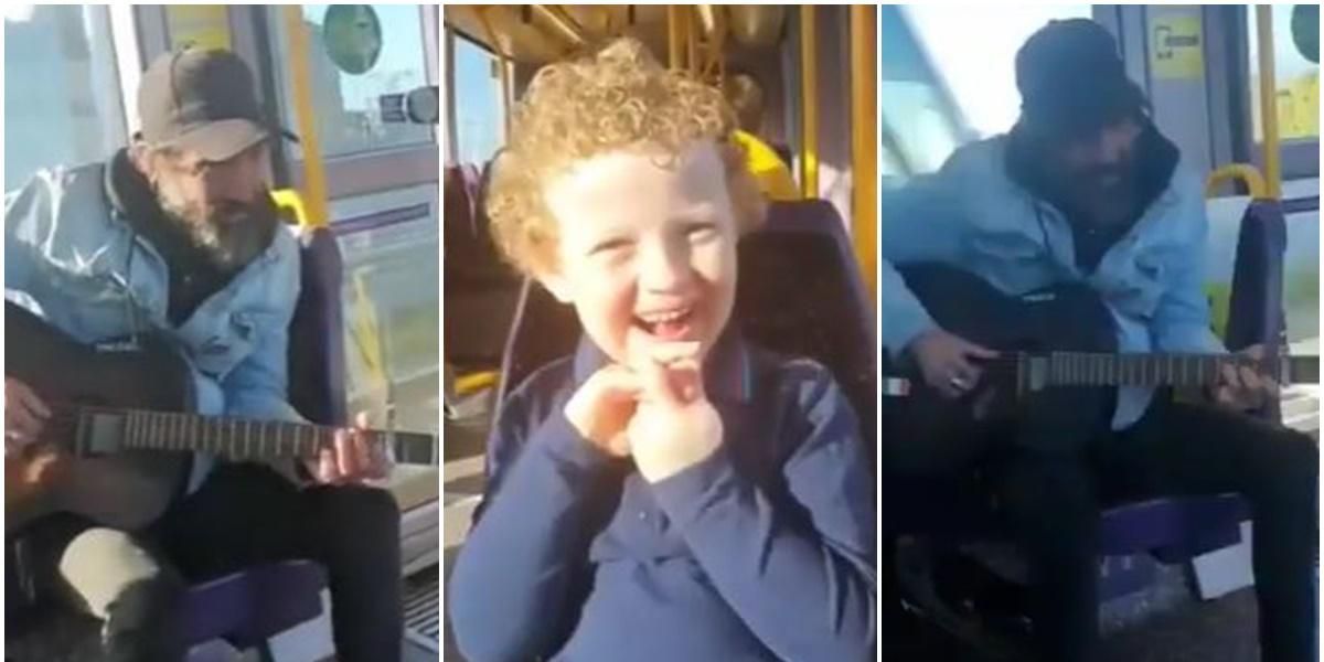 Irish busker singing 'You've Got a Friend in Me" to boy with non-verbal ...