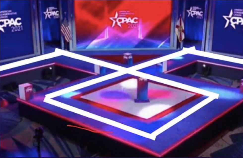 Hyatt speaks out on alleged Nazi symbol on stage at CPAC conservative ...