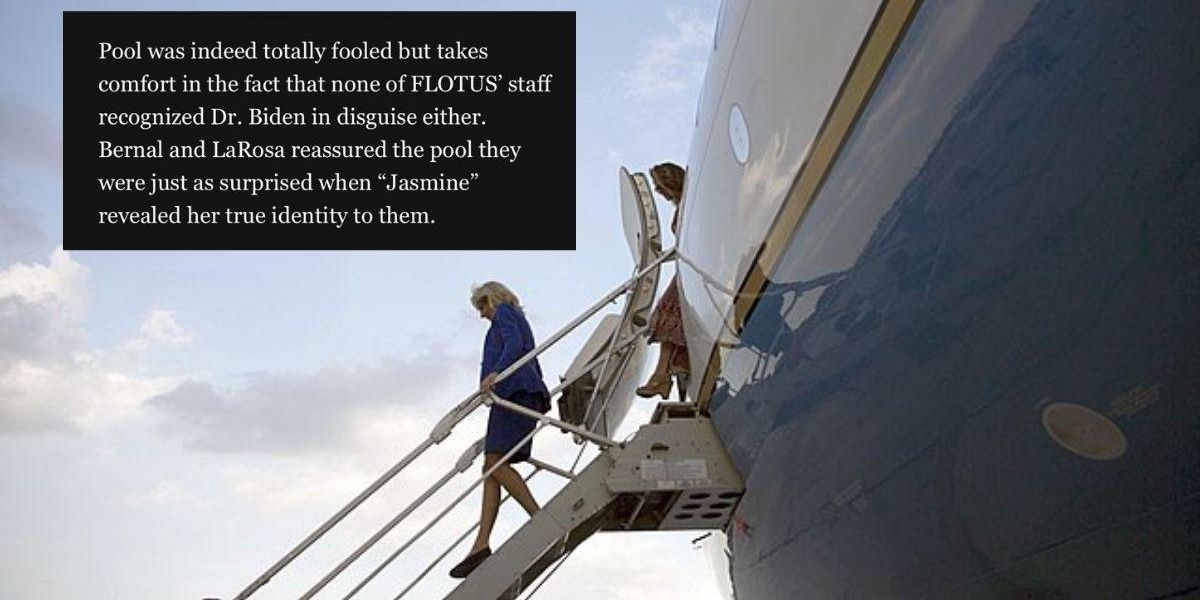 Jill Biden successfully fooled the media and her own staff on an April ...