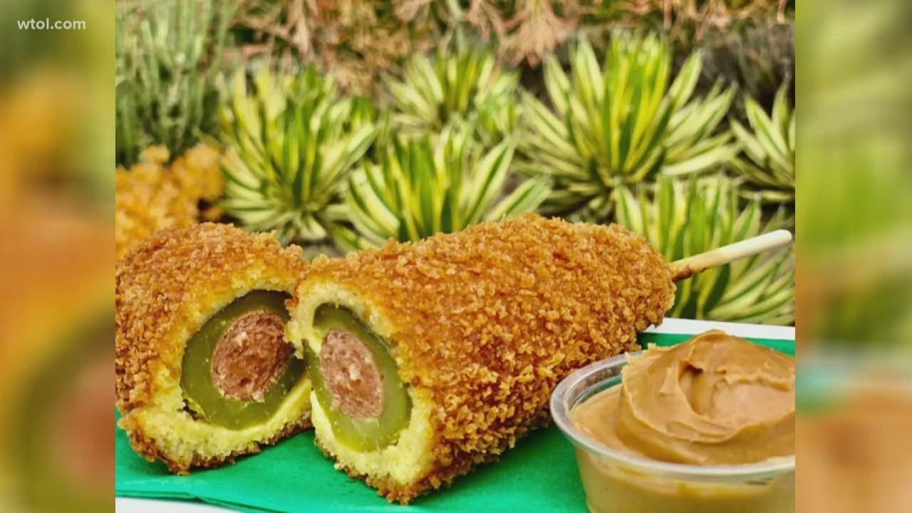 You can get a pickle corn dog with peanut butter dipping sauce at ...