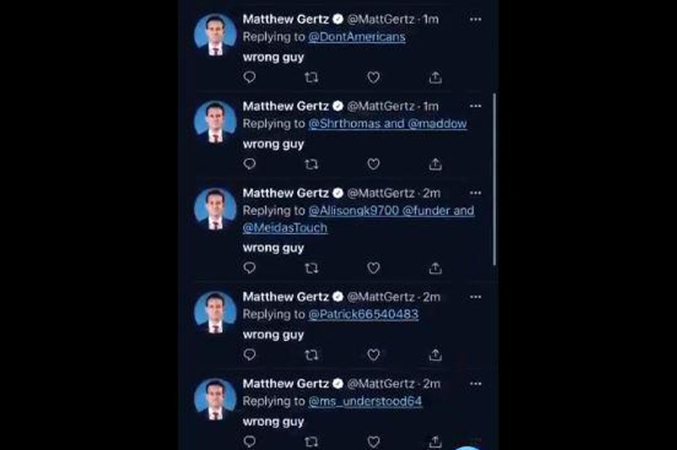 People keep confusing this guy on Twitter with Rep. Matt Gaetz and he's ...