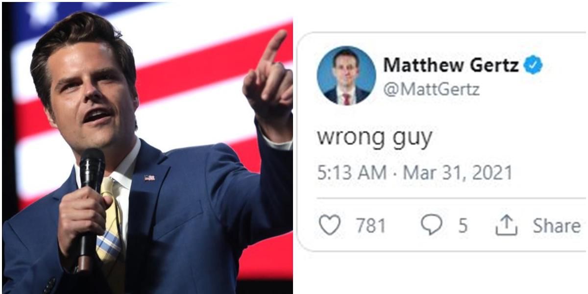 People keep confusing this guy on Twitter with Rep. Matt Gaetz and he's ...