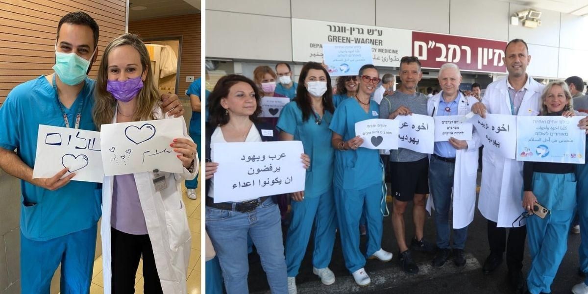 Arab and Jewish medical staff in Israel unite to remind the world they ...