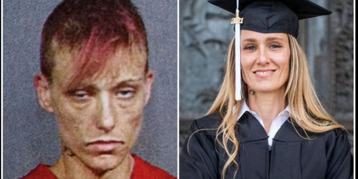 Woman shares viral Facebook post about overcoming addiction, graduating ...