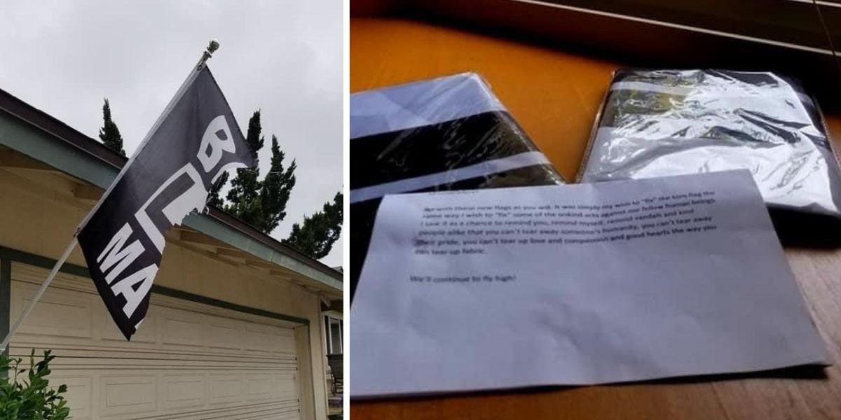 Kind neighbor leaves kind note after BLM flag vandalism - Upworthy