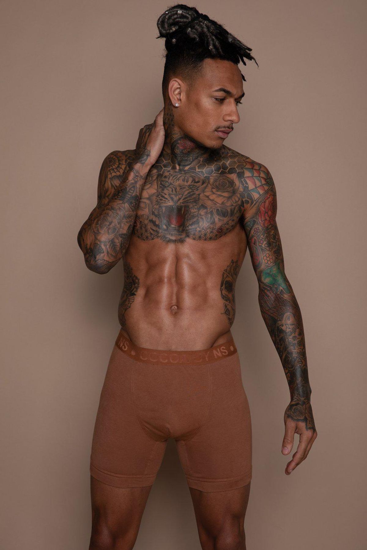COCOA by NS Men's Boxer Brief in "Caramel" - xoNecole