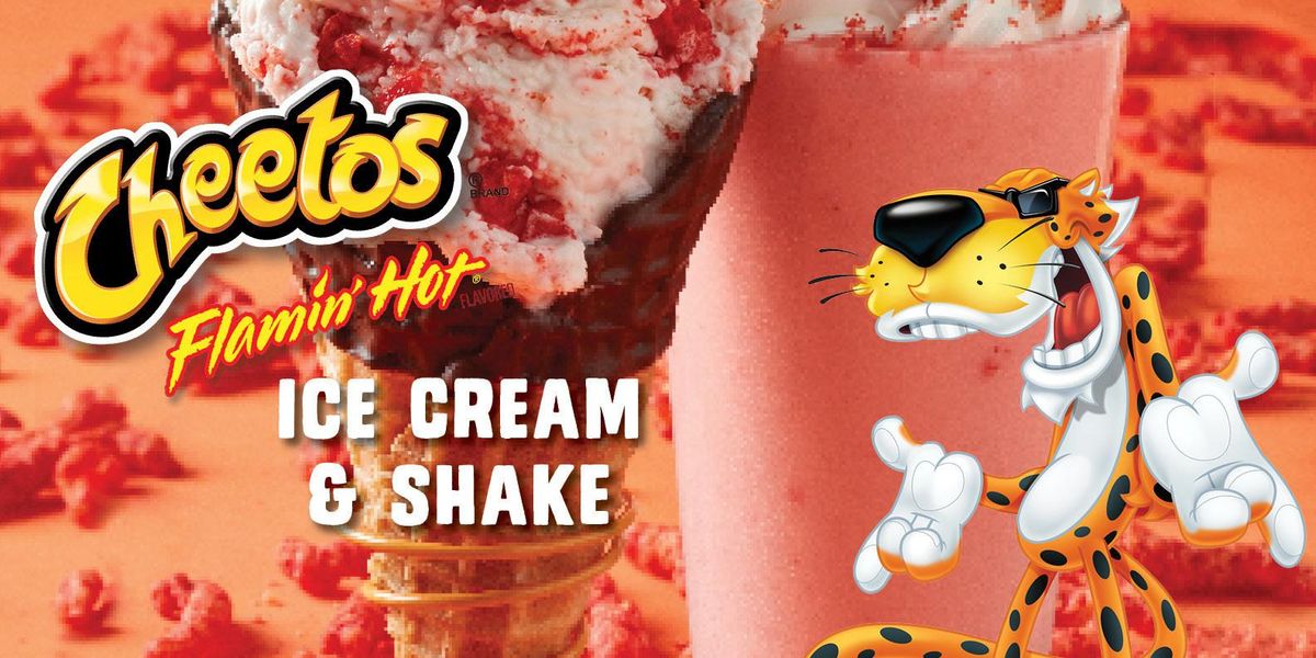 Flamin' Hot Cheetos ice cream is officially on the menu at Marble Slab ...