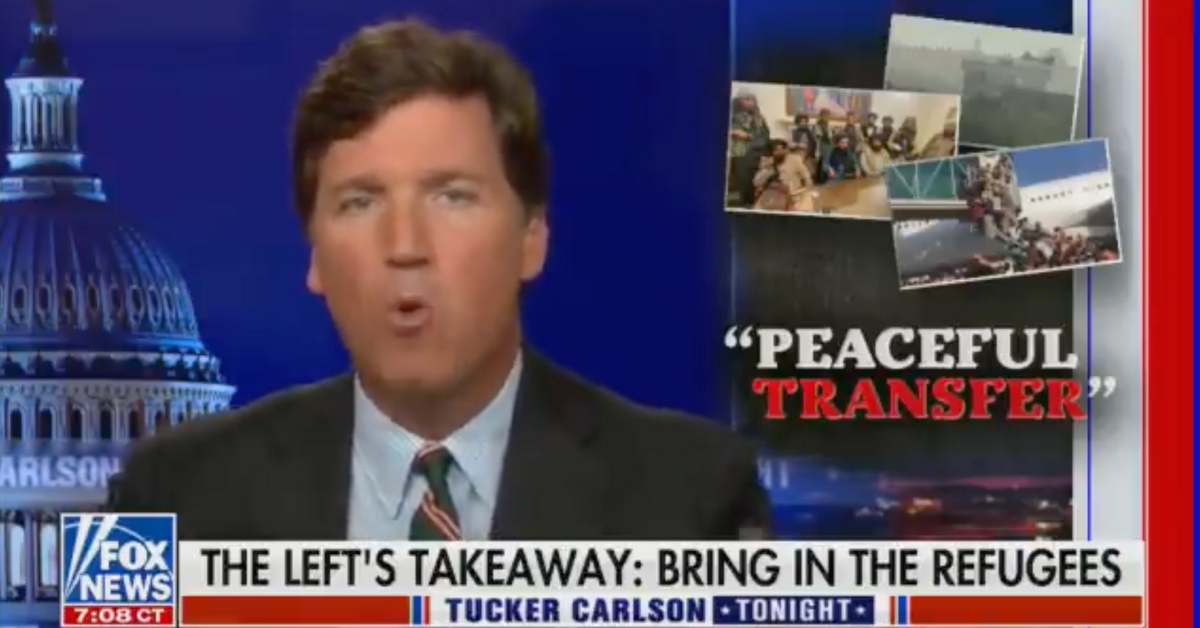 Tucker Carlson Warns Viewers Afghan Refugees Will Invade U S Video