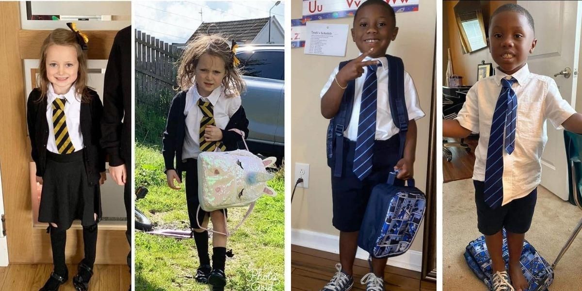 Photos of kids before and after their first day of school - Upworthy