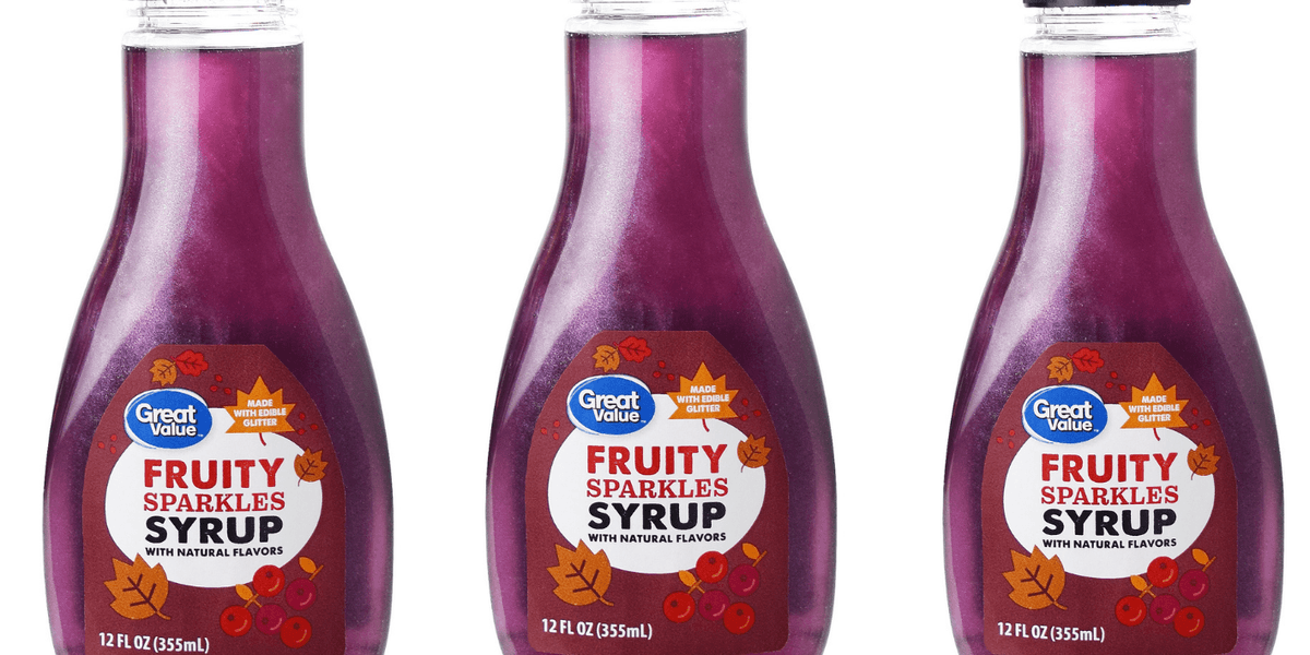 Walmart's new sparkly purple syrup aims to add some shimmer to your ...
