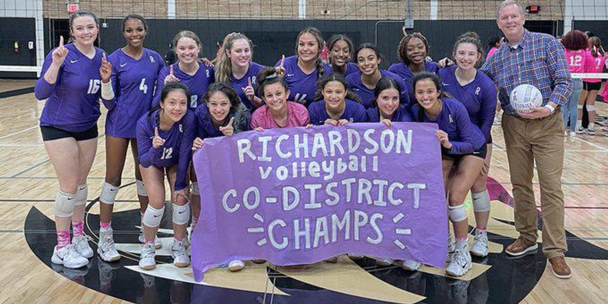 History is Made! Richardson volleyball wins district with a 30-win ...
