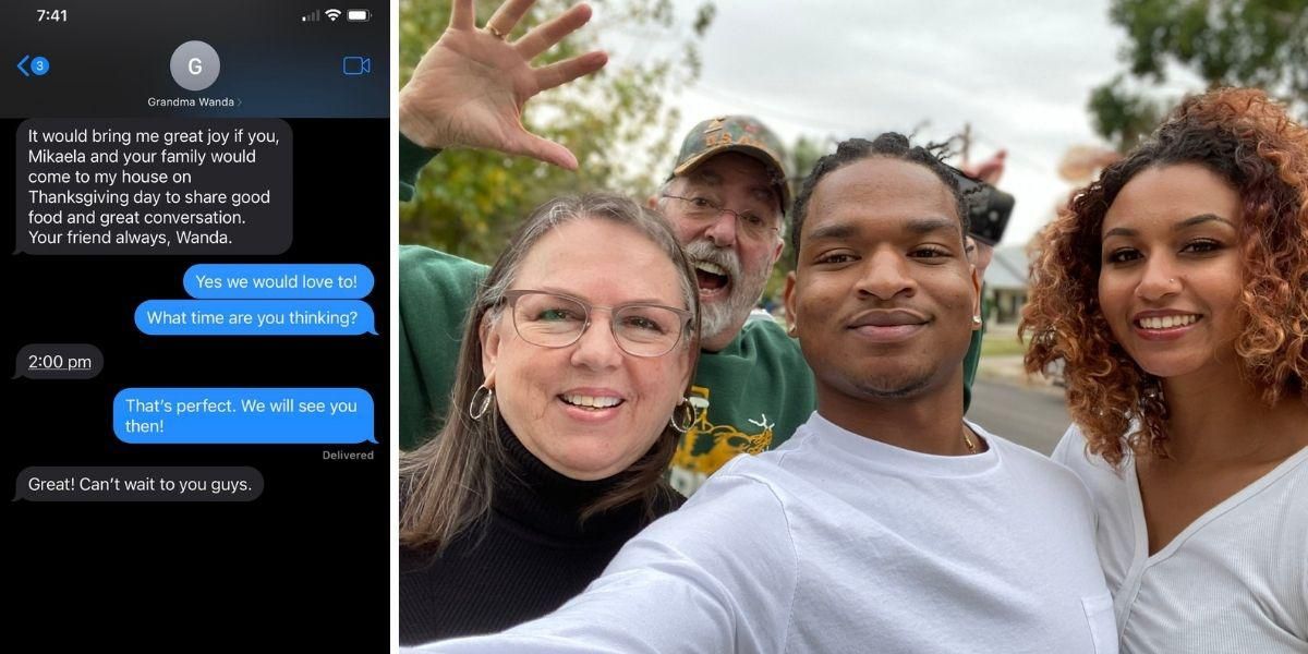 Grandma and man she accidentally texted celebrate sixth Thanksgiving ...