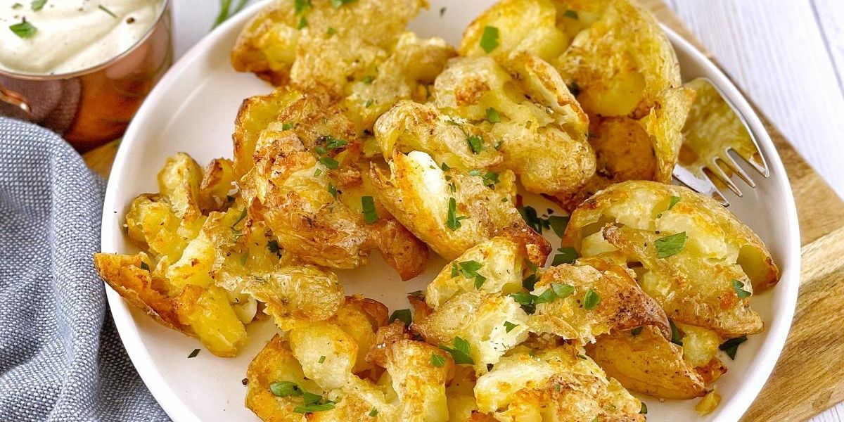 Smashed Potato Bites - My Recipe Magic