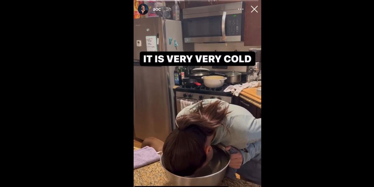 AOC dunks head in ice water - TheBlaze