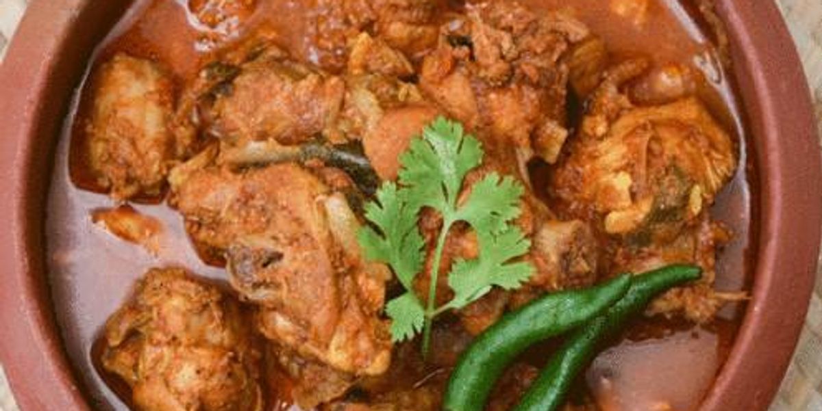 Braised Village Red Chicken Curry with Pol Roti, Kochchi or Coconut ...