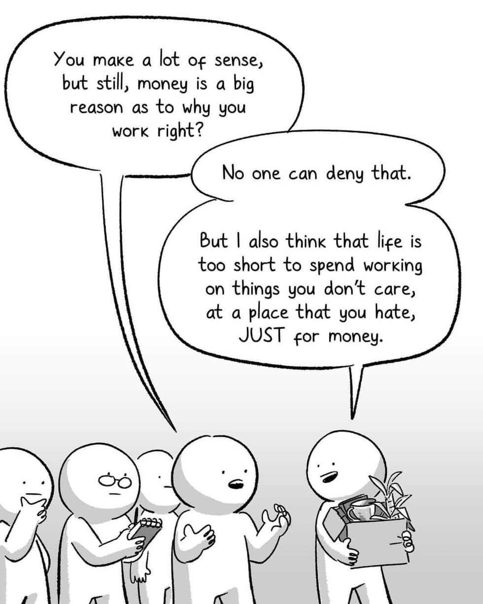 Comic illustrates what to look for in a job besides money - Upworthy