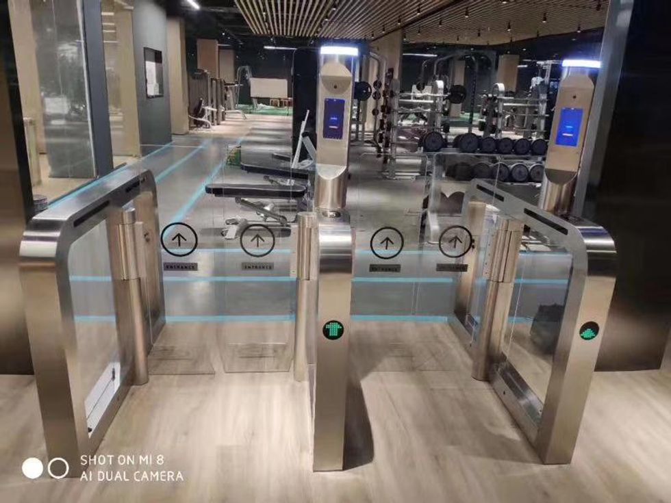 Glass gym turnstiles ensure security for my fitness club