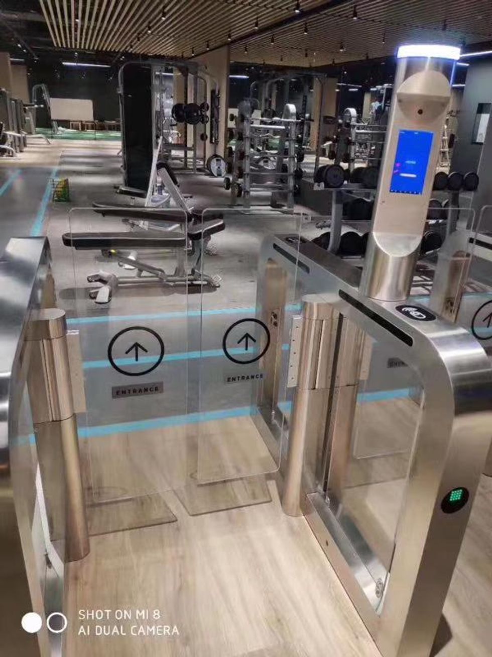 Glass gym turnstiles ensure security for my fitness club