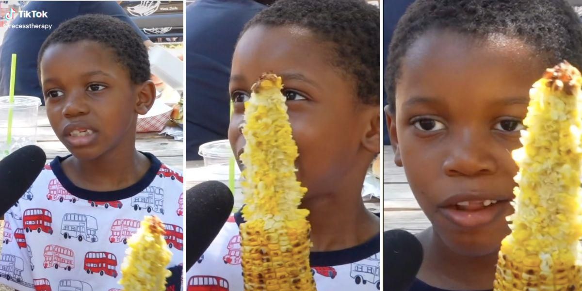 Hilarious kid shares his intense love of corn on the cob - Upworthy
