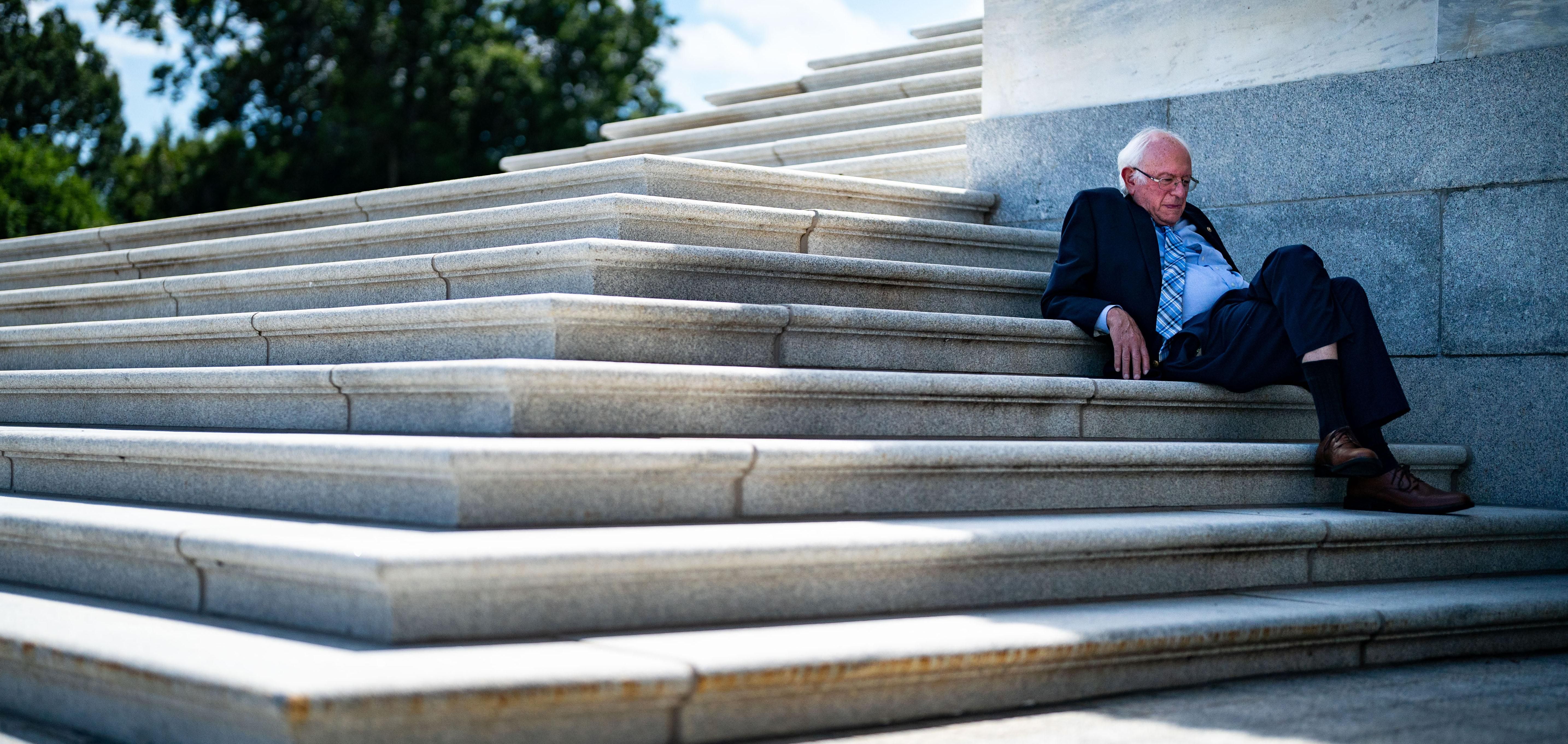 Bernie Sanders on the Capitol Steps Inspires Viral Meme - PAPER Magazine
