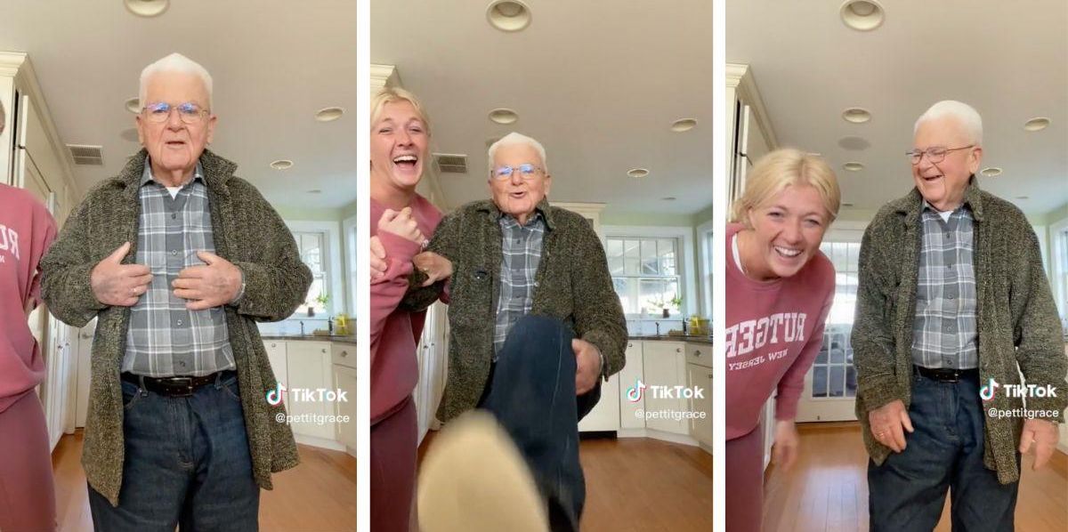 Grandpa has the cutest 'fit check' that went viral online - Upworthy