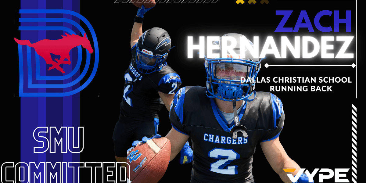 Dallas Christian Star RB, Zach Hernandez, commits to SMU - VYPE