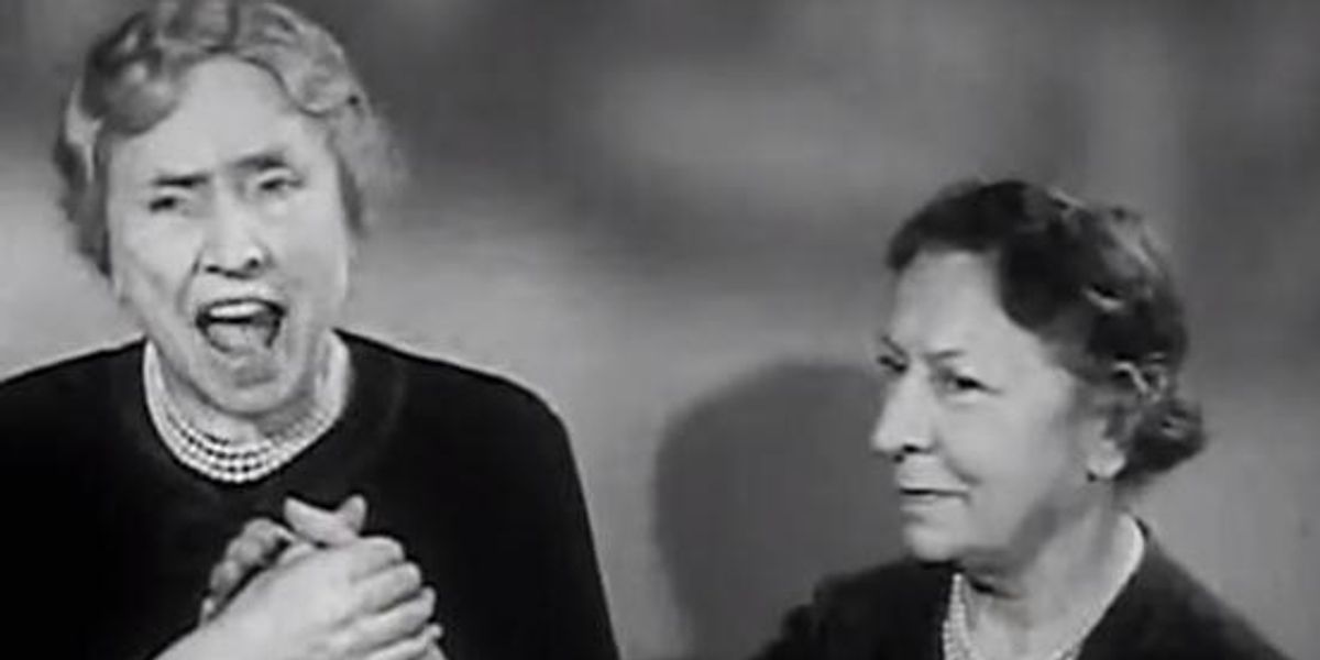 In rare footage, Helen Keller verbally shared why she understood the ...