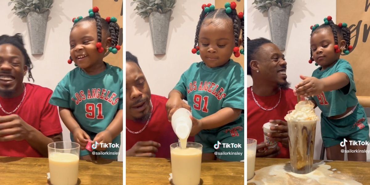 Dad and daughter play barista in viral TikTok video - Upworthy