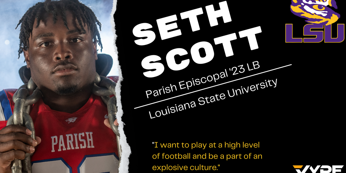 Parish Episcopal Star LB, Seth Scott, signs with LSU Football - VYPE
