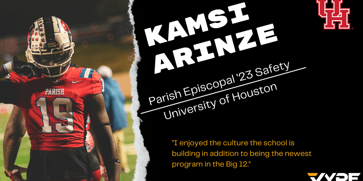 EXCLUSIVE INTERVIEW: Kamsi Arinze commits to UH Football - VYPE
