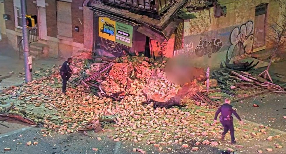 Newly released footage shows horrific moment a suspect fleeing police ...