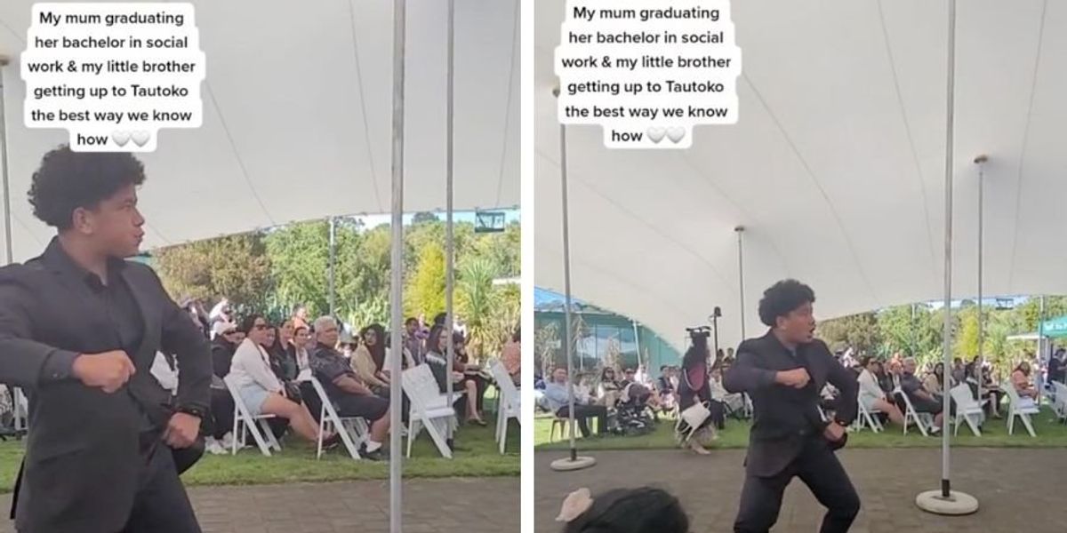 Teen does emotional haka at his mom's college graduation - Upworthy
