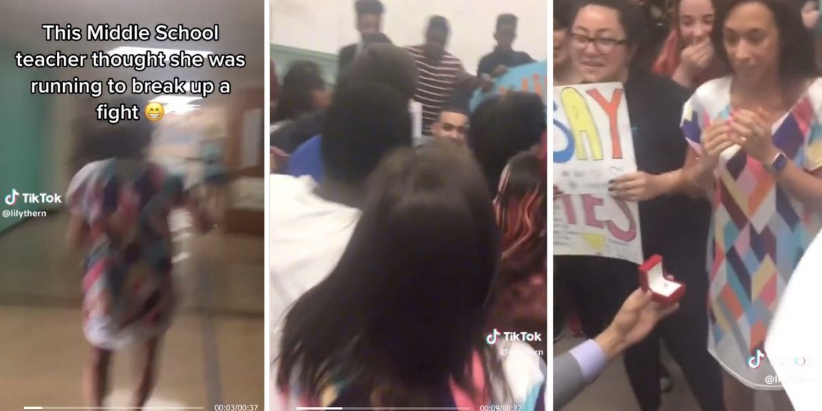 Students stage fake fight to help with teacher proposal - Upworthy