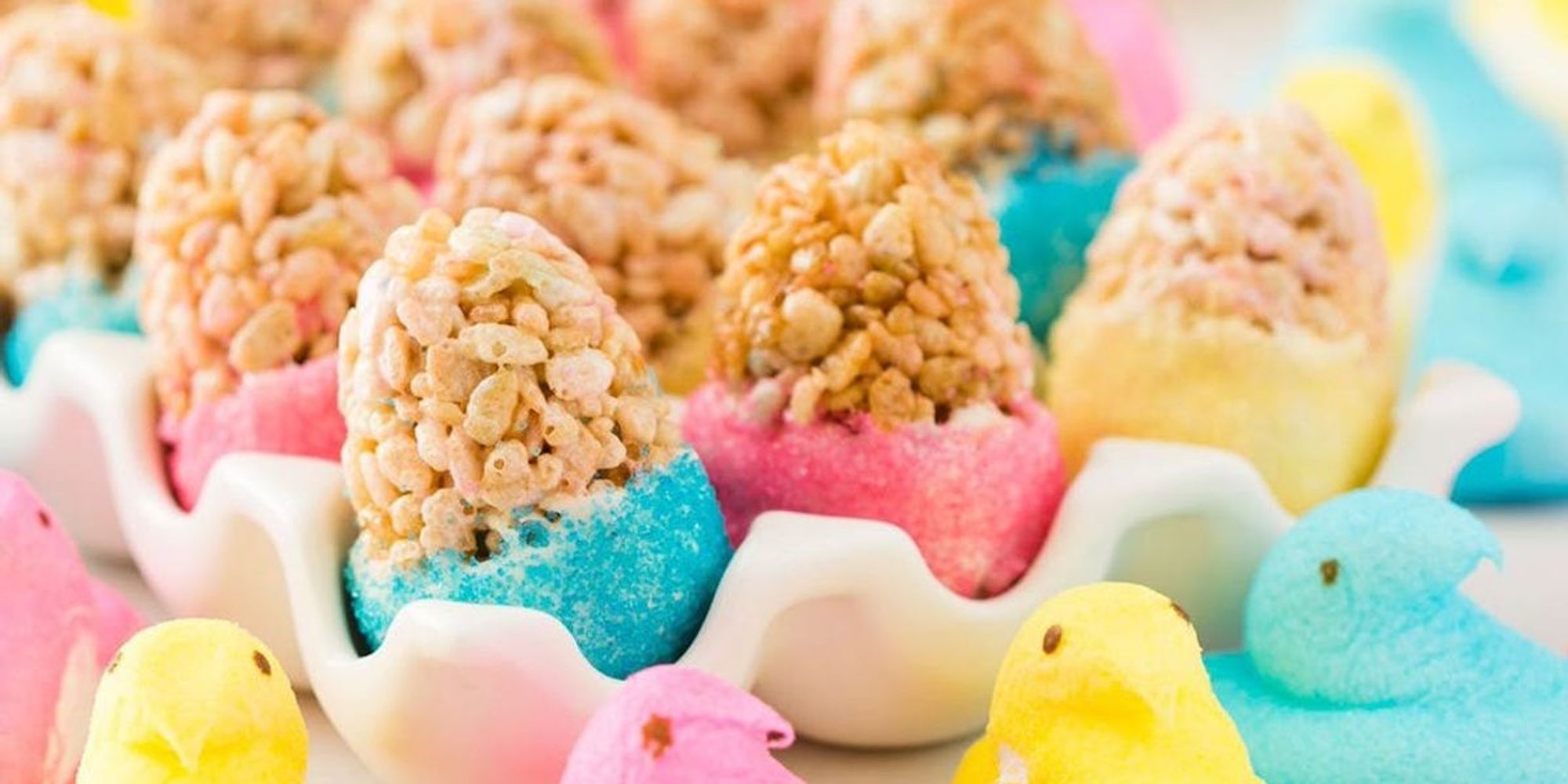 How to Make Easy, Last Minute Peeps Rice Krispies Eggs - Brit + Co