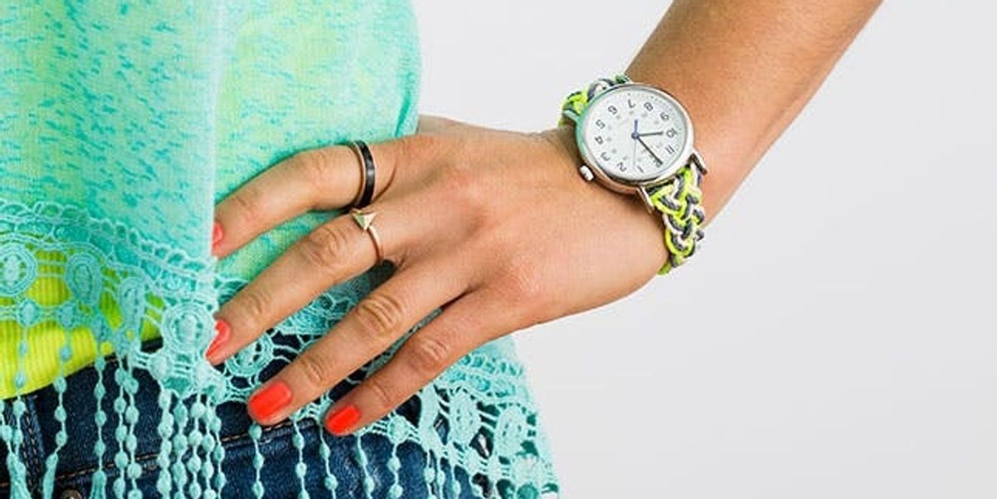 Summer Style Hack: Create a Neon Nautical Watch Strap - Brit + Co