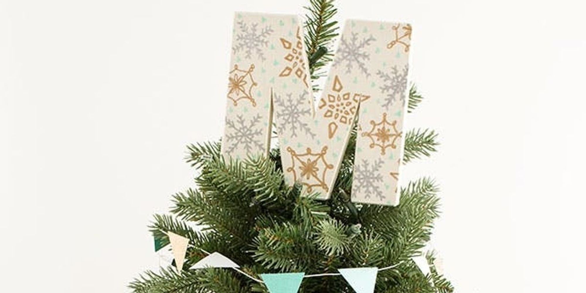 DIY Geo Garlands and Monogram Tree Toppers FTW! - Brit + Co