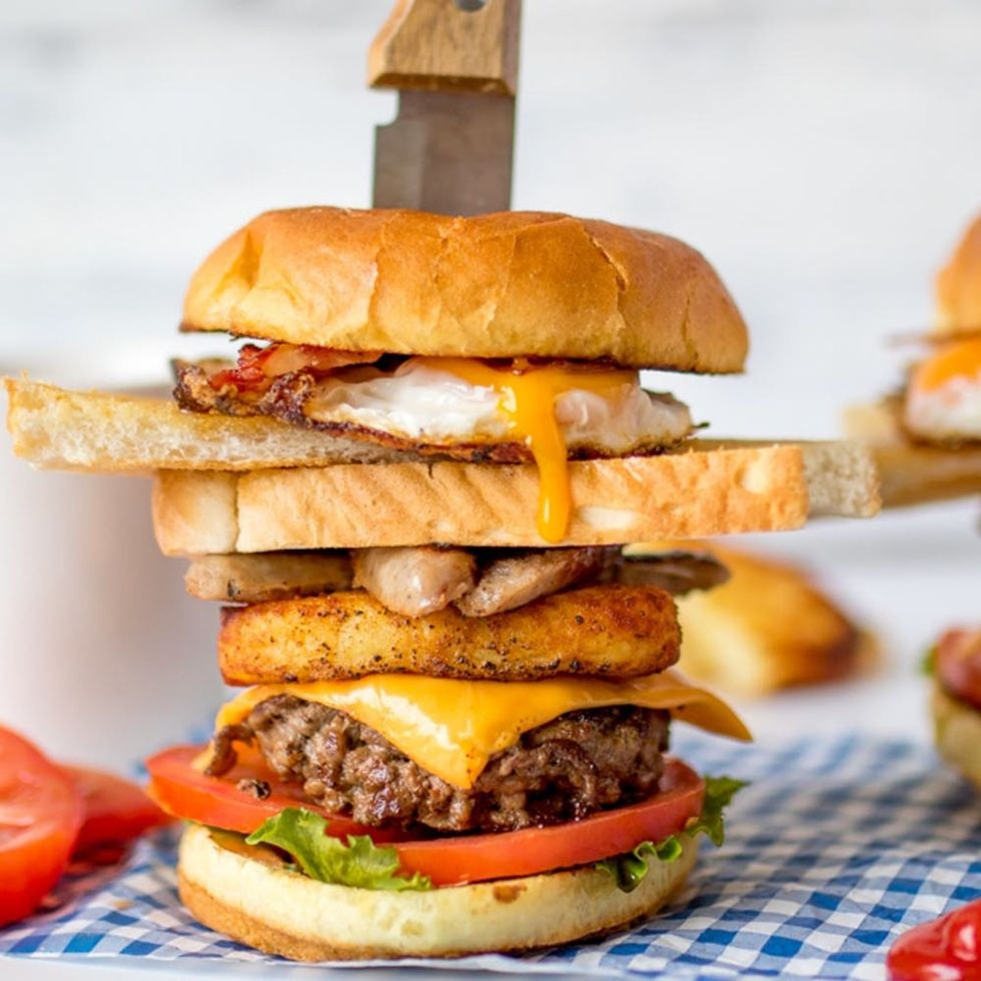 Make This Crazy Breakfast Burger for National Cheeseburger Day - Brit + Co
