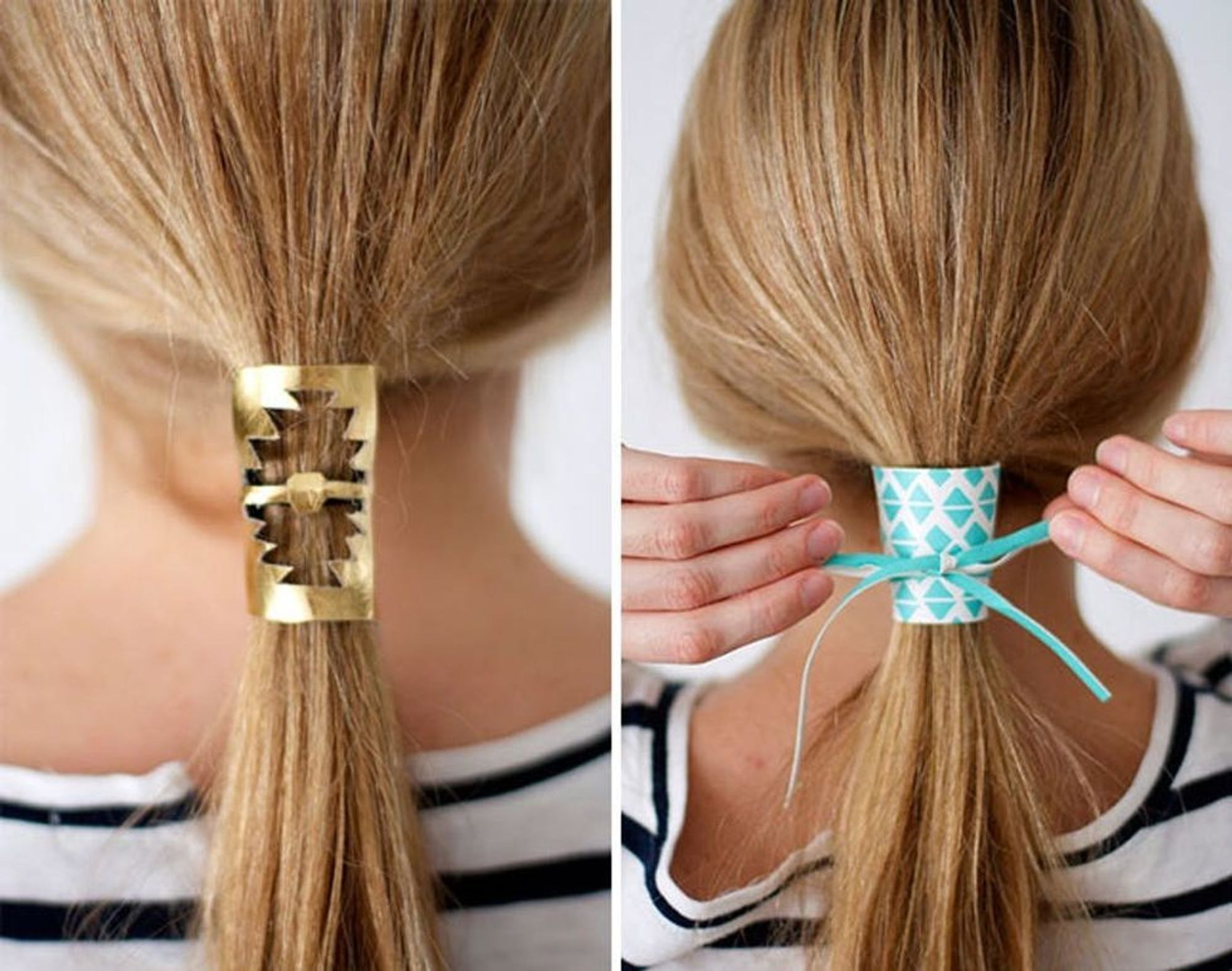 Tie One On: 2 Materials, 4 DIY Hair Cuffs - Brit + Co