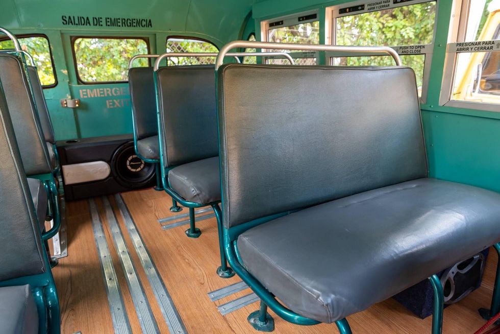 Even with the original Stovebolt six, 1958 Chevrolet Apache school bus ...