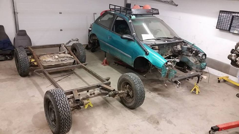 Geo Metro built for rallying makes surprise wedding stop | Hemmings