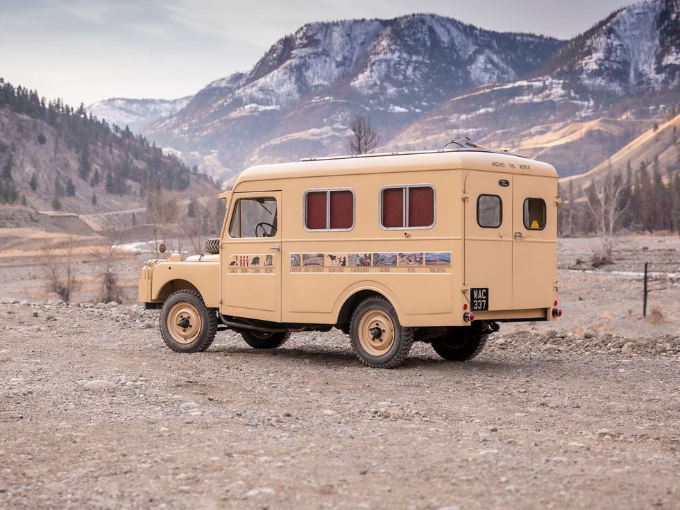Restored round-the-world Land Rover at auction in Monterey - Hemmings