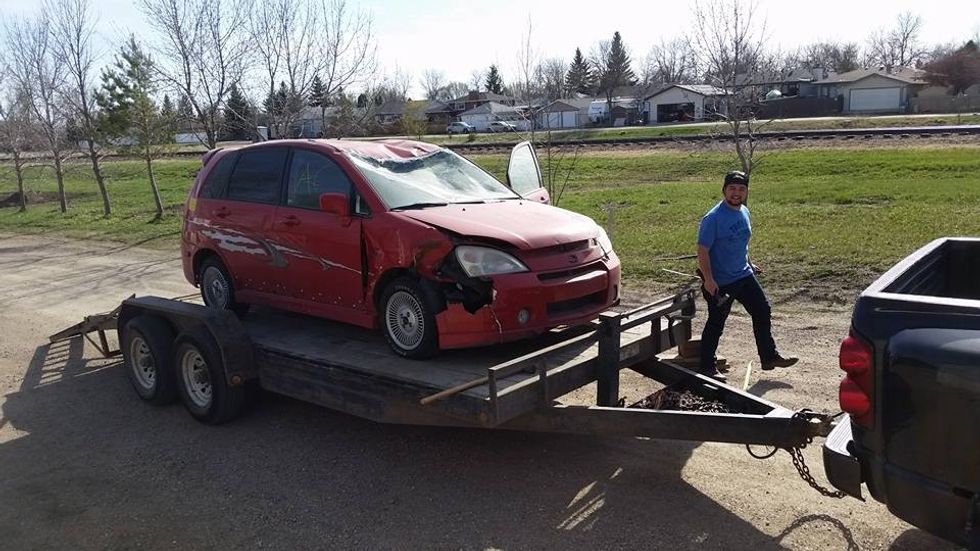 Geo Metro built for rallying makes surprise wedding stop | Hemmings